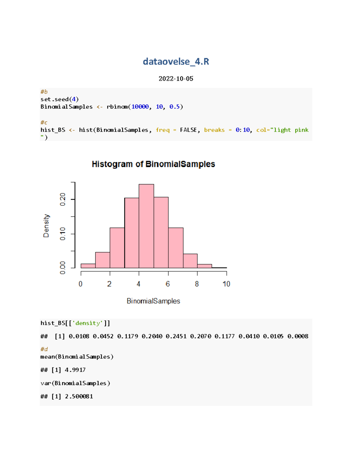 Dataøvelse 4 - dataovelse_4 2022-10- #b set( 4 ) BinomialSamples