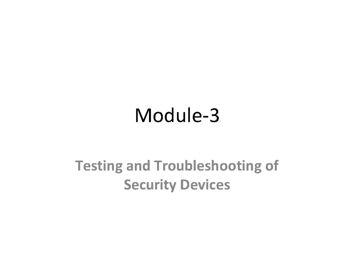 Router Test and Troubleshoot - Module- Testing and Troubleshooting of ...