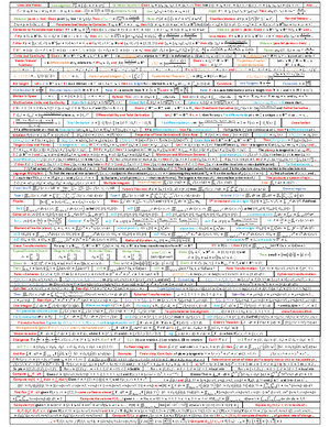Calc3 cheat sheet onesheet - Derivatives Dx ex = ex Dx sin(x) = cos(x) Dx cos(x) = sin(x) Dx tan ...