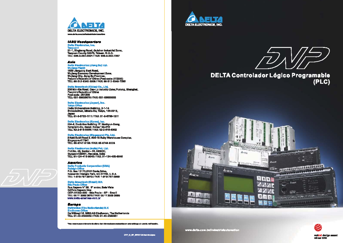 Catalogo en espanol Delta PLC DVP - AELT4 AELTA DELTA ELECTRONICS, INC. DELTA ELECTRONICS, INC ...