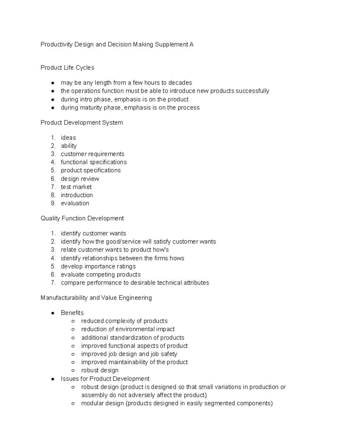 OIM 2 - In class lecture notes from OIM 301, Operations and Info ...