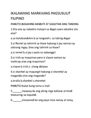 SS5 Aralin 11 (module) - KABANATA XI MGA LIHAM NI DR. JOSE P. RIZAL ...