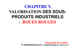 Chapitre III - Valorisation et recyclage des matériaux - CHAPITRE III ...