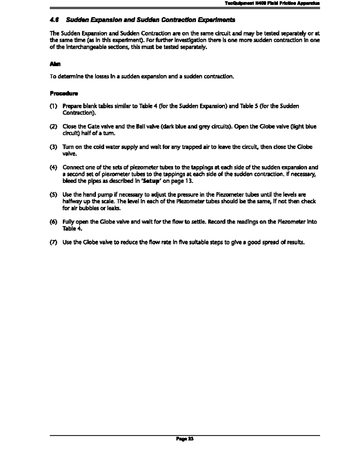 Experiment 2 Sudden Expansion and Sudden Contraction - Hydraulics1 ...