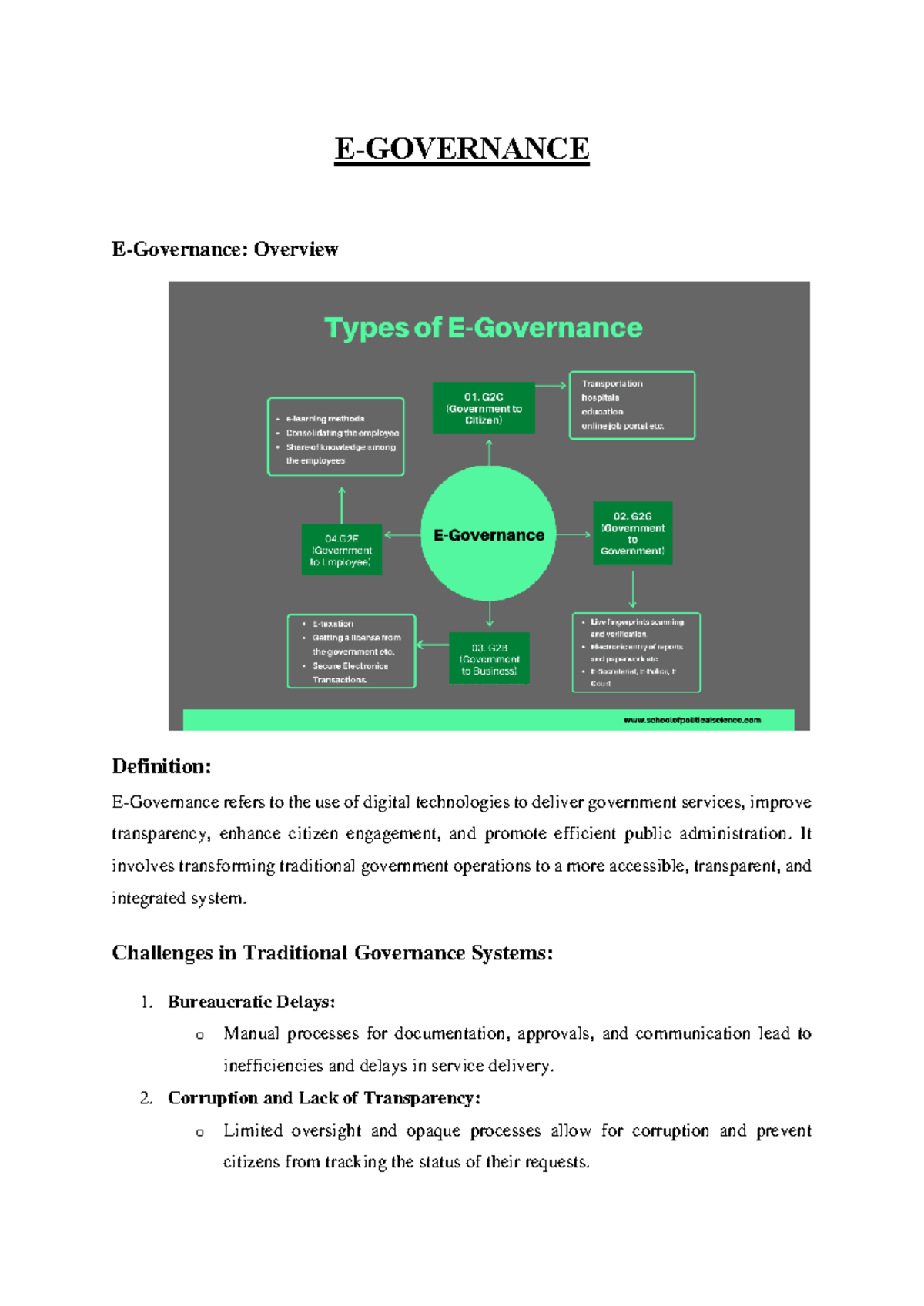 E-governance BCT - bct - E-GOVERNANCE E-Governance: Overview Definition ...