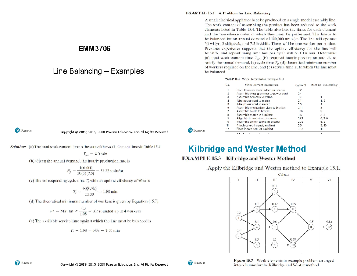 Line Balancing Examples at Kathleen Lee blog
