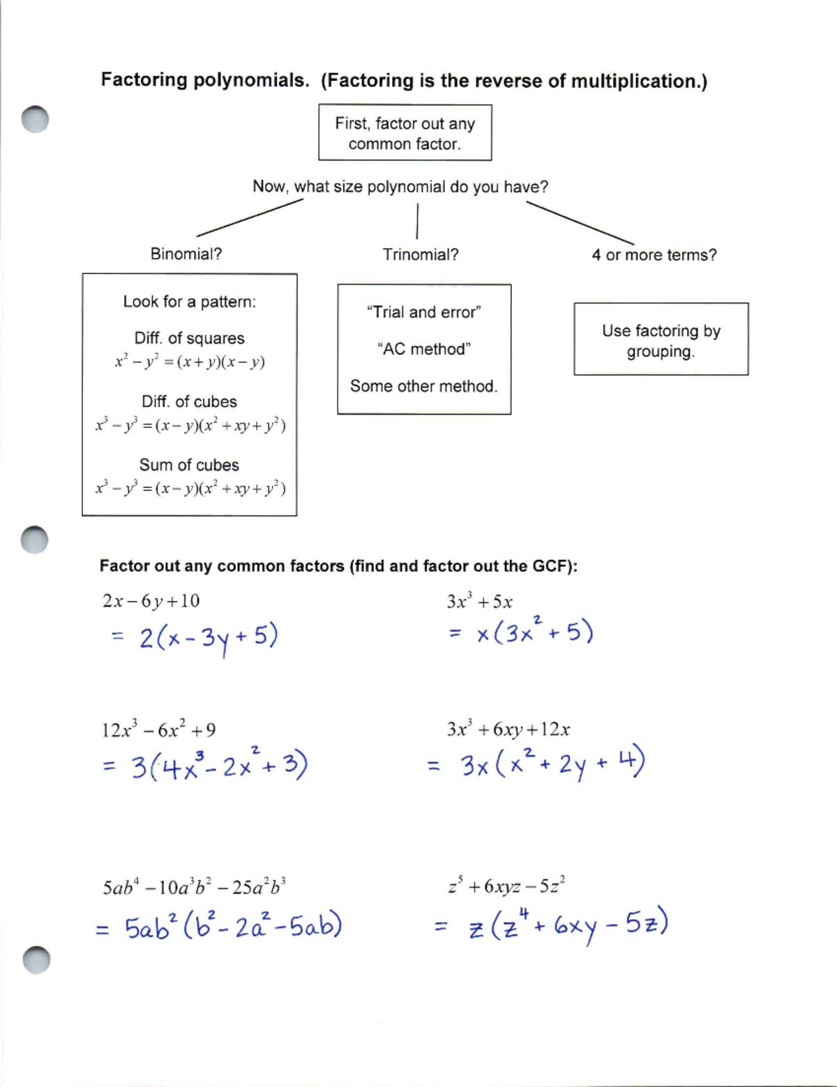 0324 Notes Filled - Algebra D - MATH 1324 - Blinn College - Studocu