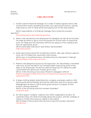 Introduction to business Unit 4 - Challenge 4.1 Financial Resources and ...