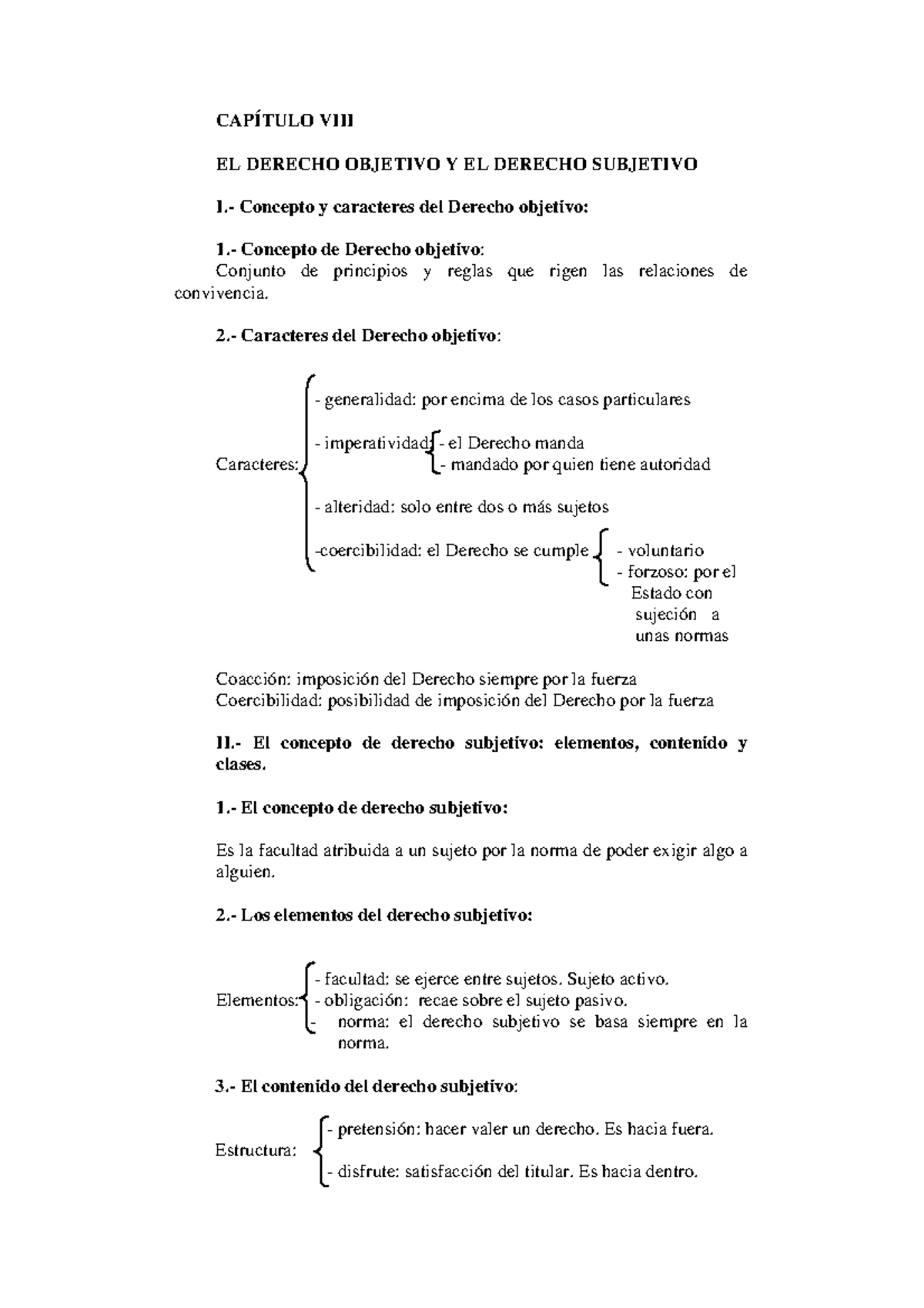 Derecho Objetivo y Derecho Subjetivo ( Clase 16012023) - CAPÍTULO VIII EL DERECHO OBJETIVO Y EL ...