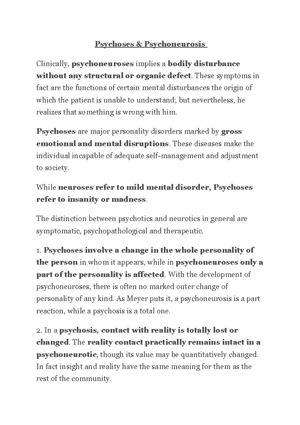 Psychosis Psychoneurosis - Psychoses & Psychoneurosis Clinically ...
