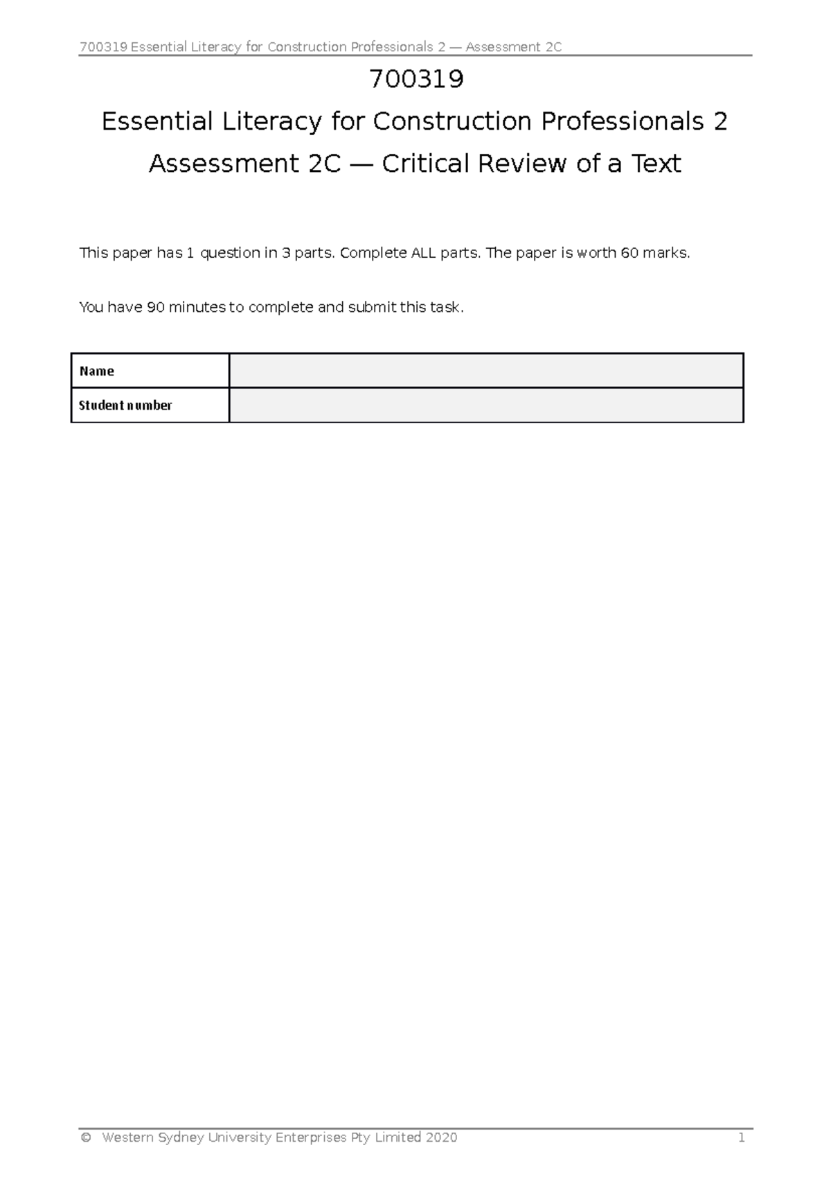 700319 EL4CP2 2021.1 - Assessment 2C - Student Task v0 - 700319 ...