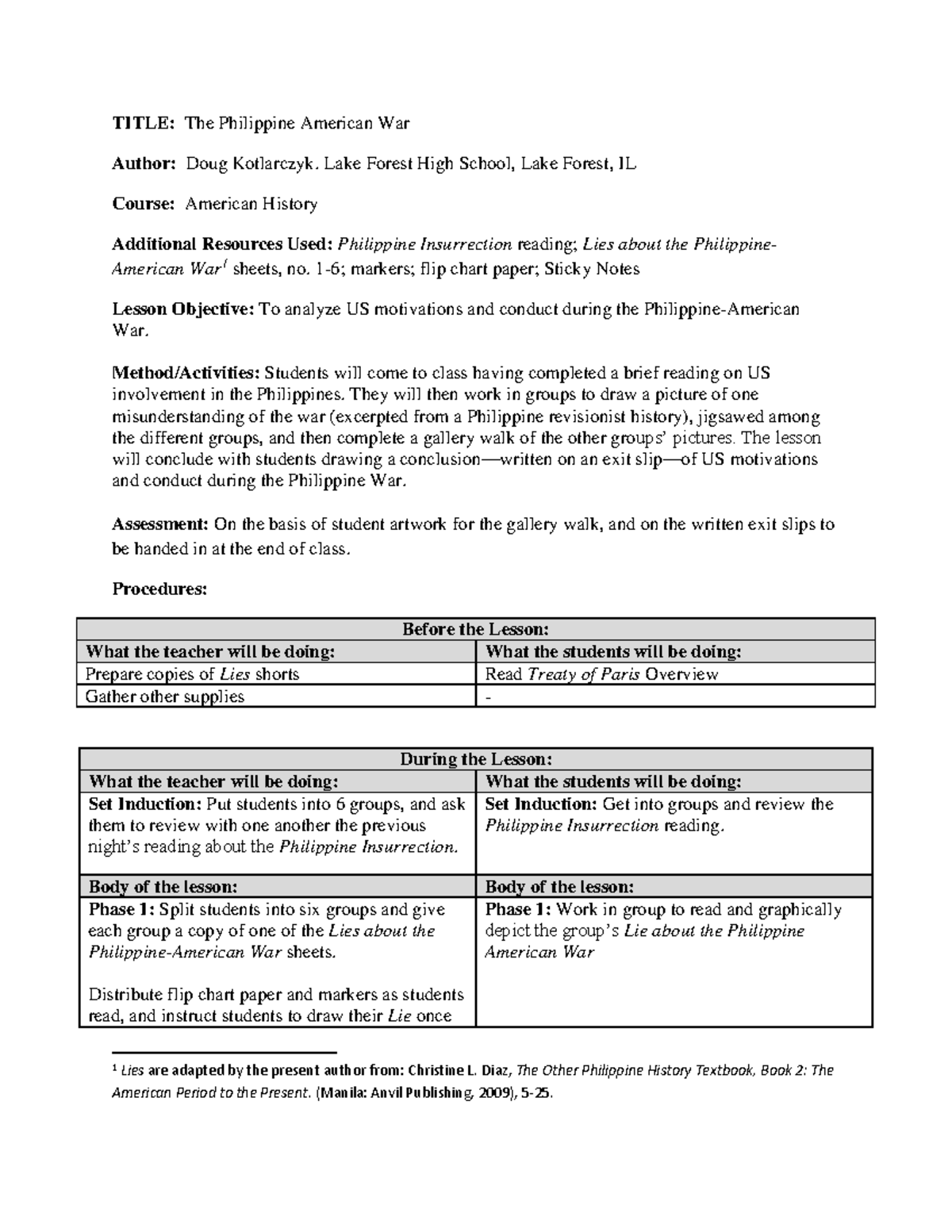 Philippine-american-war - TITLE: The Philippine American War Author ...