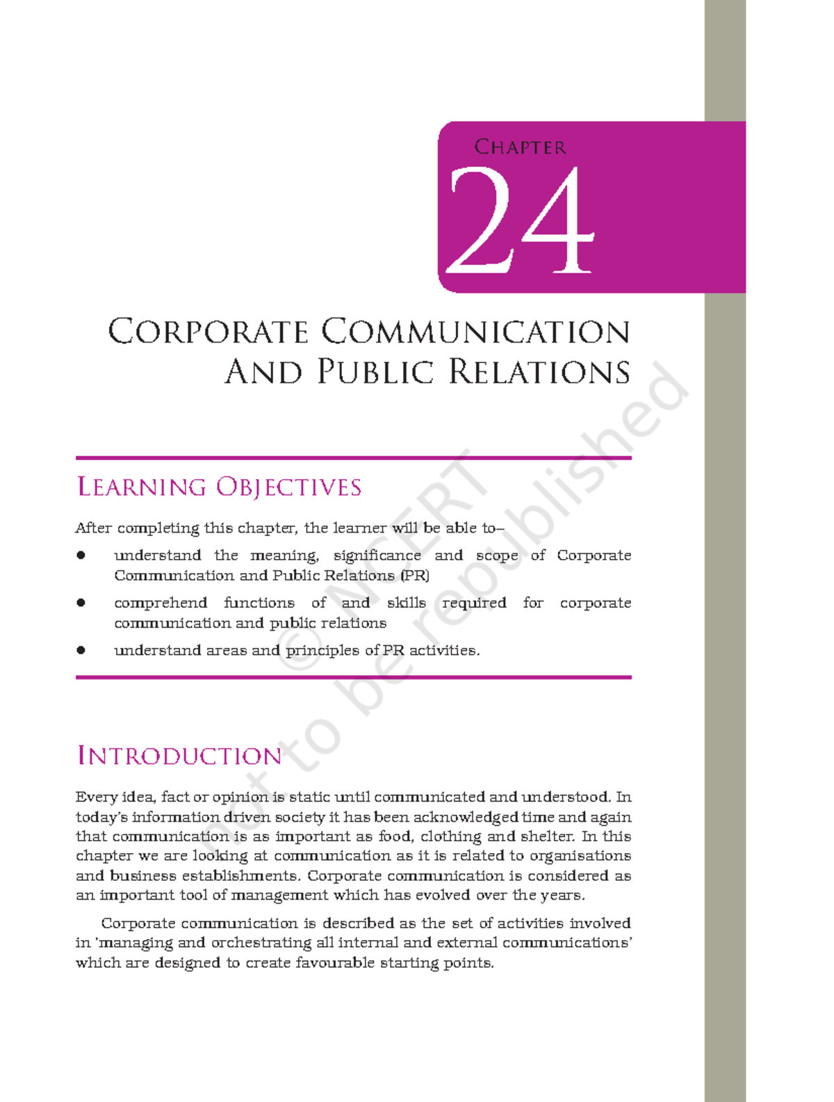 Corporate Communications Learning Objectives After Completing This