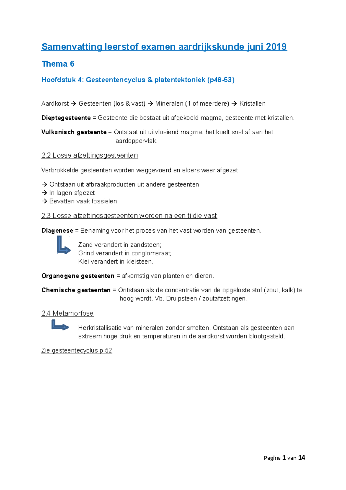 Samenvatting leerstof examen aardrijkskunde juni 2020 - Vulkanisch gesteente = Ontstaat uit ...