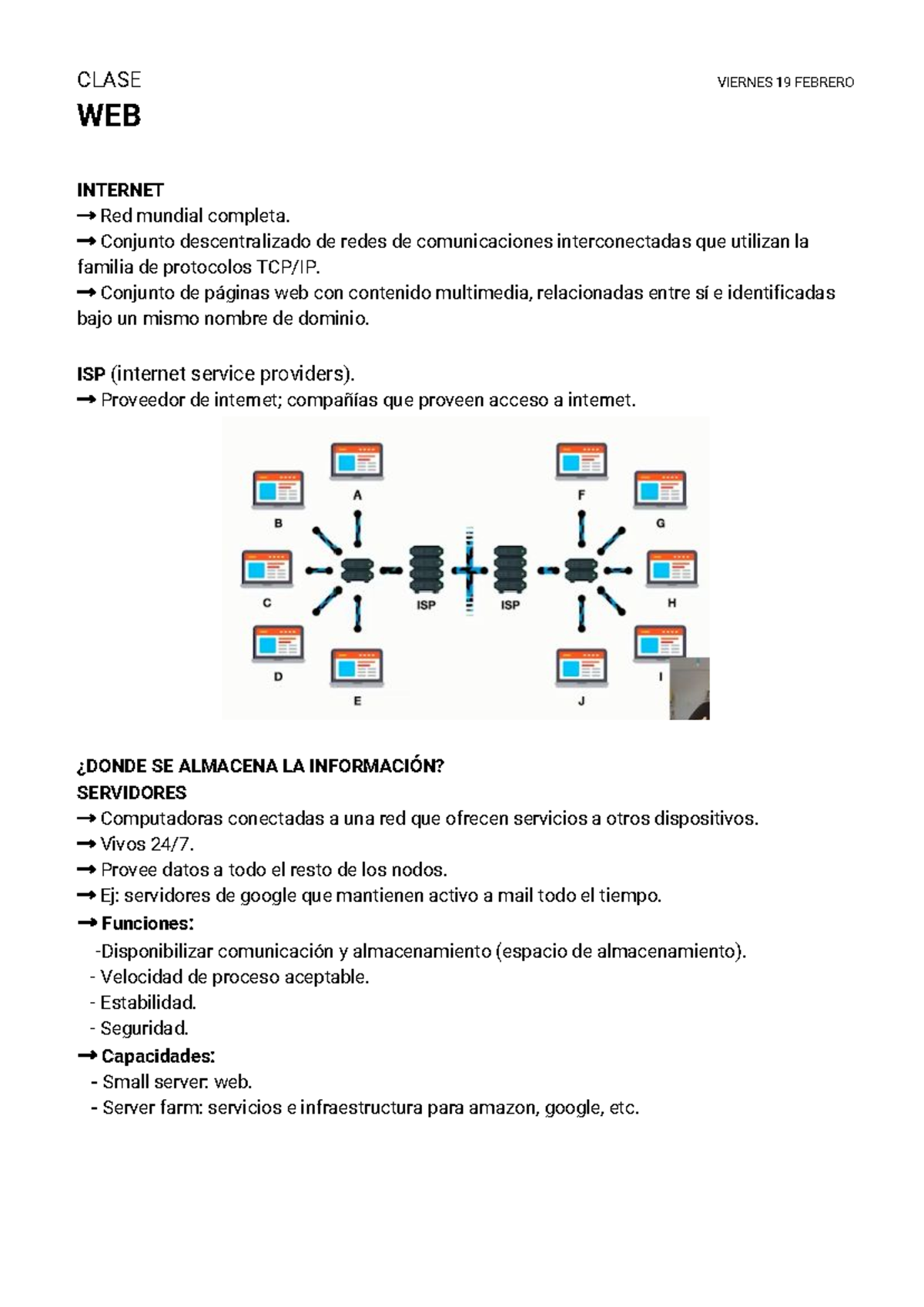 03 - Clase WEB - 19 de marzo - Tecno 1 Zachin - CLASE VIERNES 19 FEBRERO WEB INTERNET → Red ...