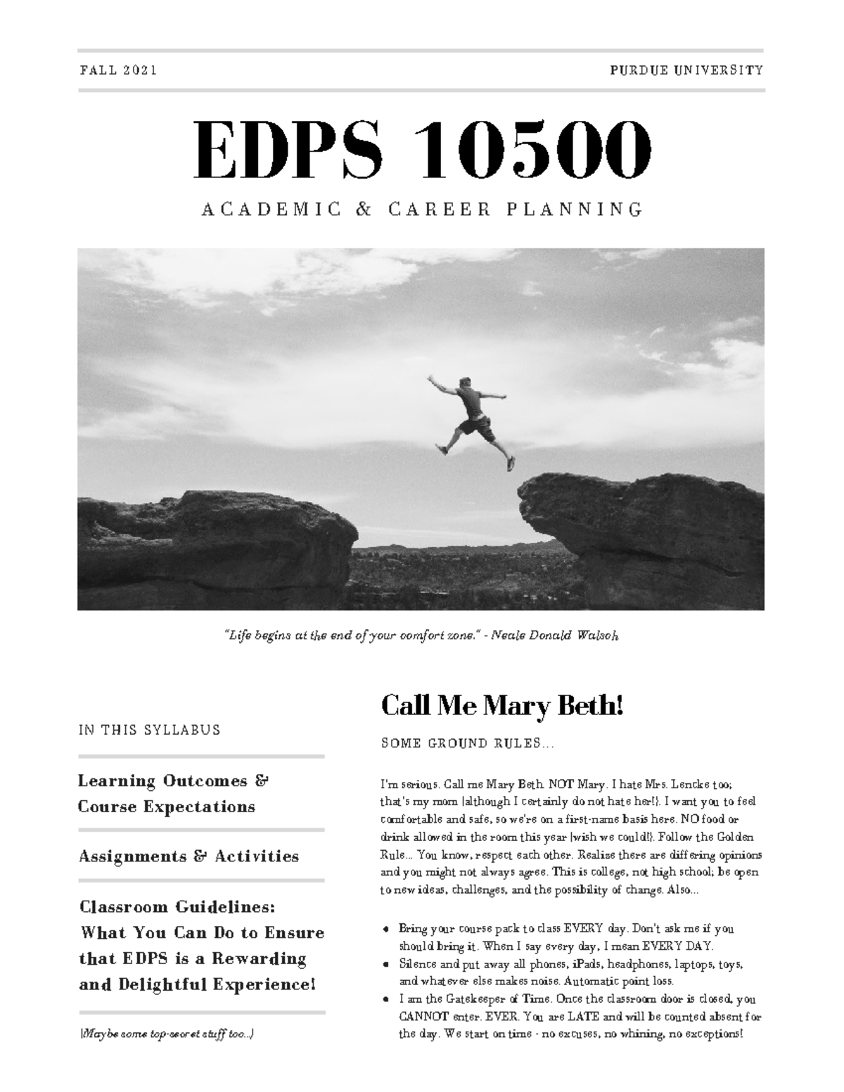 EDPS 10500 Syllabus (Purdue) Document PDF - EDPS 10500 A C A D E M I C ...