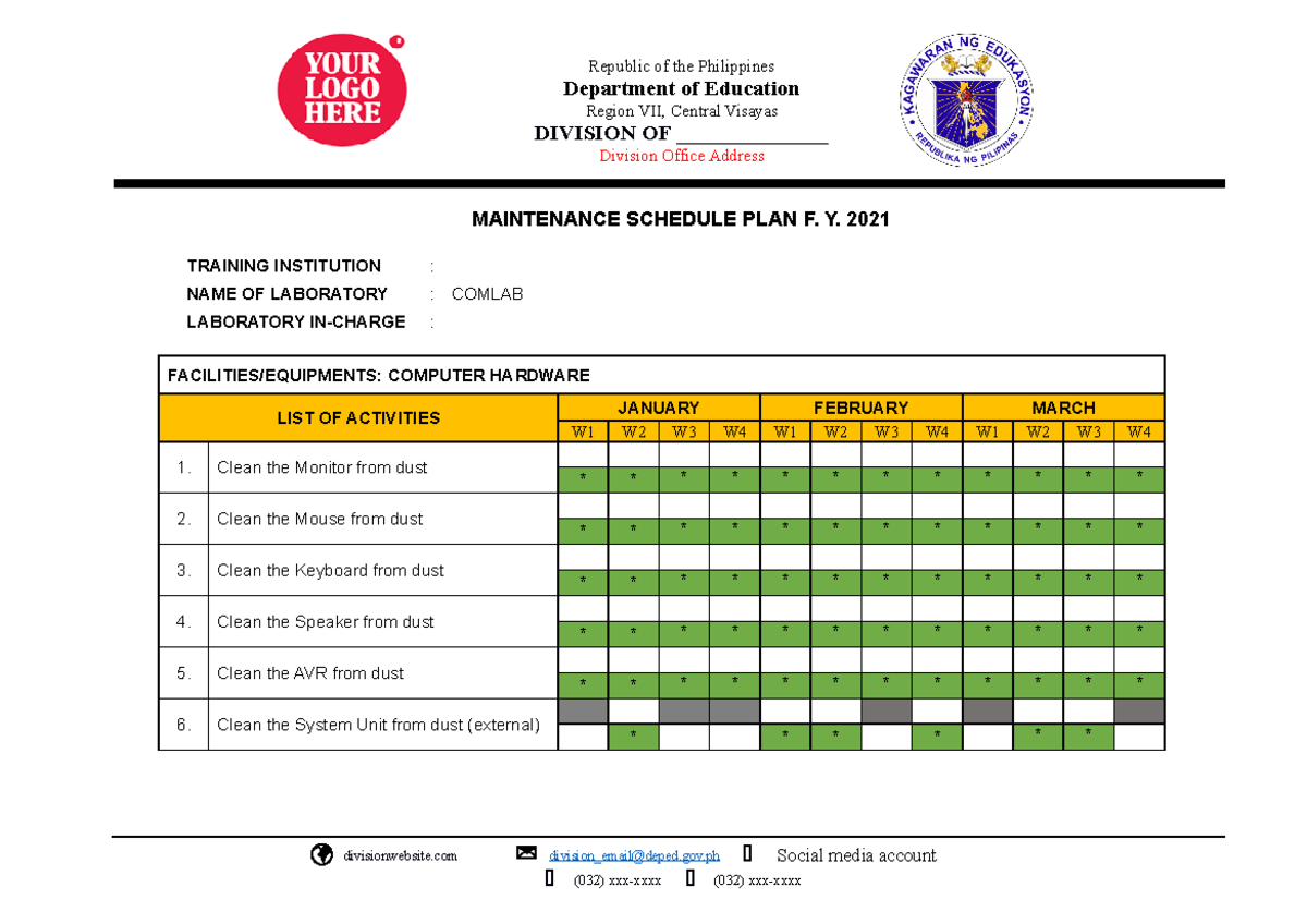 Preventive Maintenance for Information Communication Technology ...
