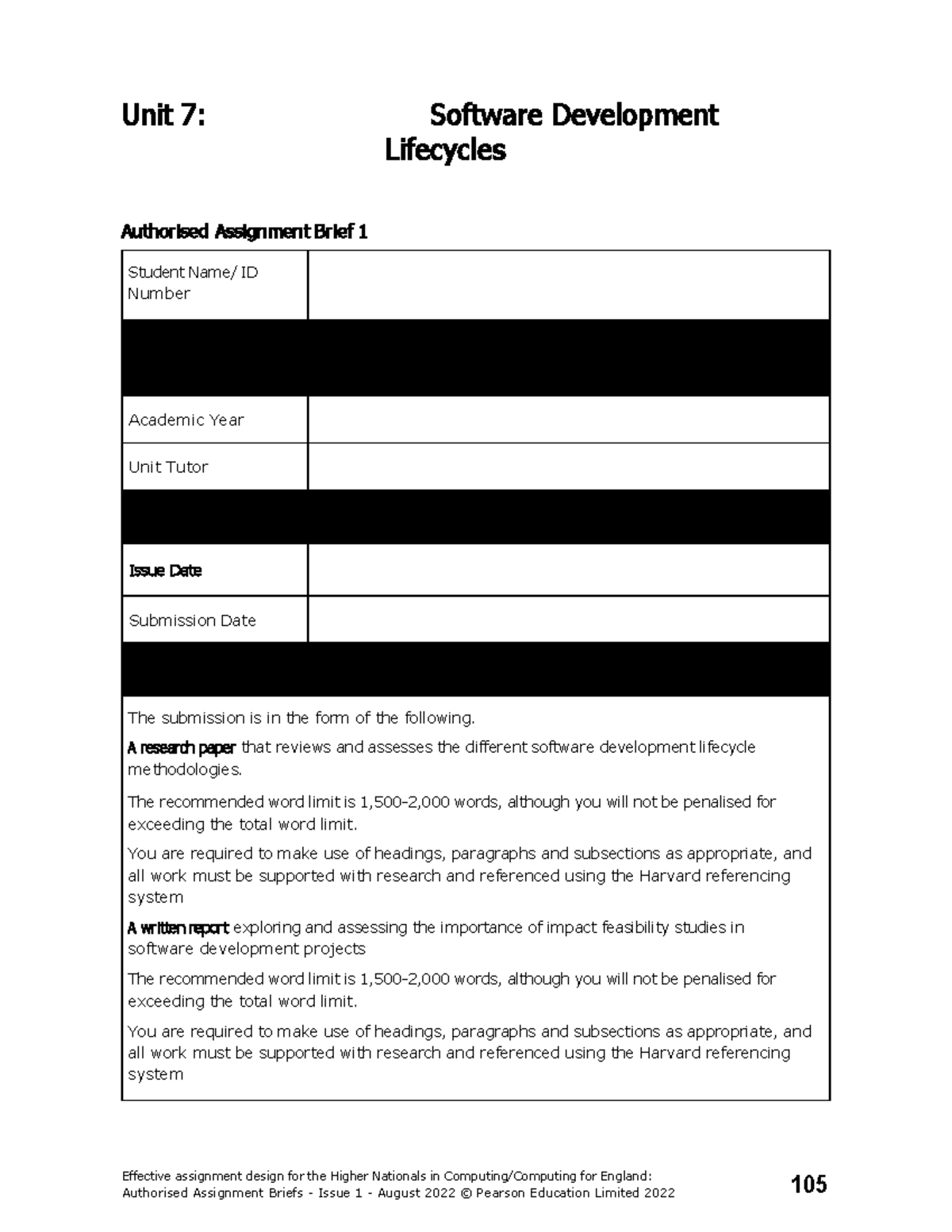 001 Unit 7 Software Development - Unit 7 : Software Development ...