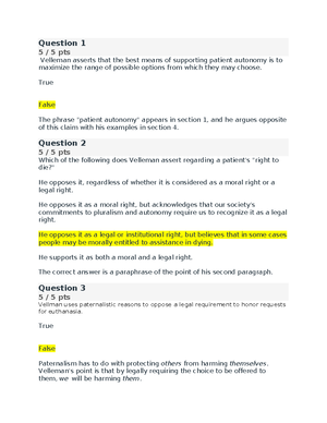 Abortion quiz - study material - Abortion quiz Thomson says that the ...