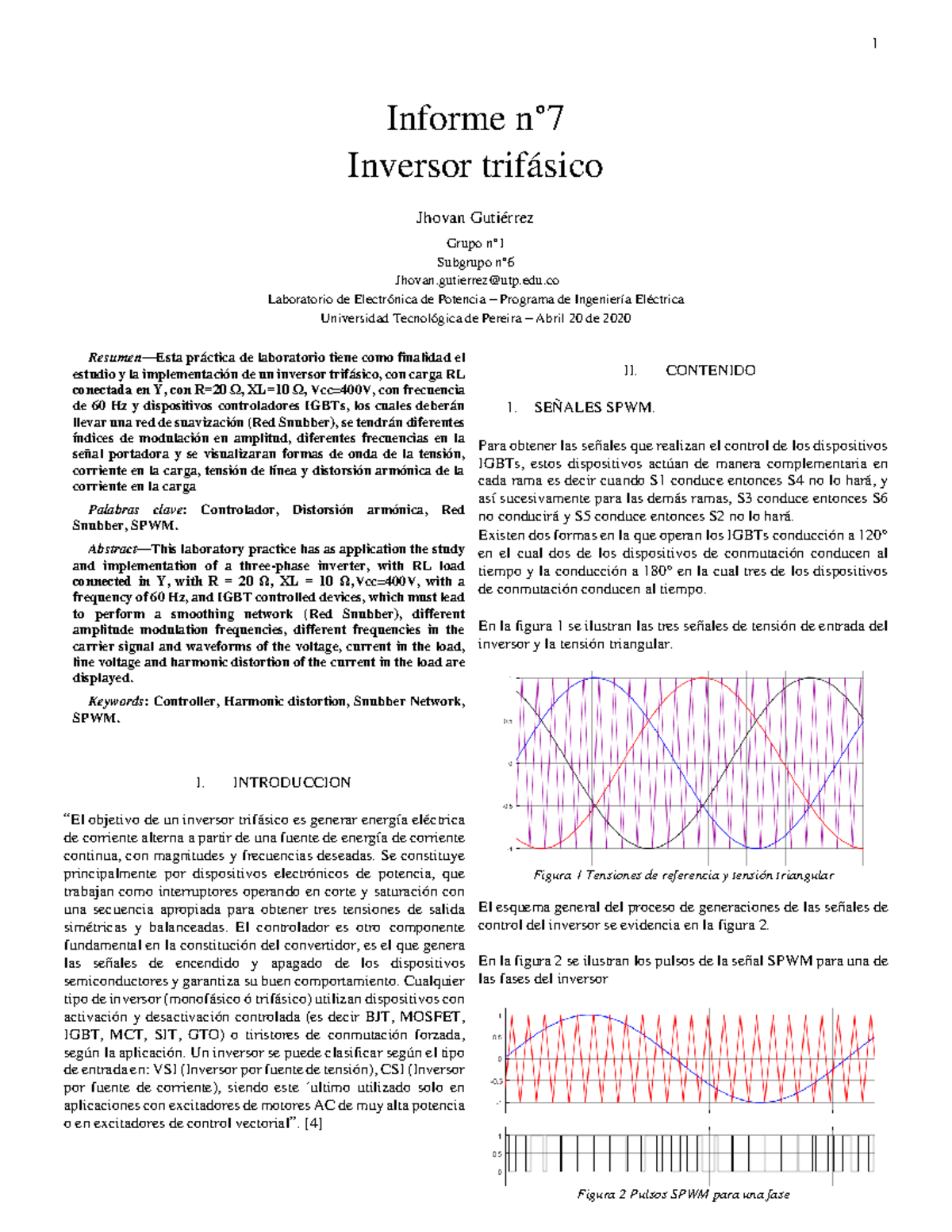 Inversor trifásico Laboratorio Electrónica de Potencia - Warning: TT: undefined function: 32 ...