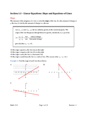 Graphs of Linear Inequalities - Section 1.4 - Section 1 – Graphs of ...