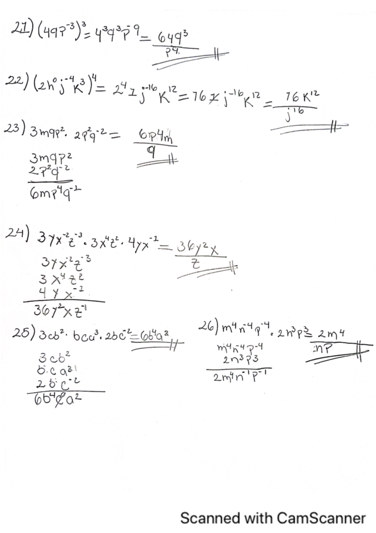 Hoja de mate parte 3 - Ejercicios - Matemática Básica - 21) = 6493 p4, 22) 241516 K 12 12 = 16 K ...