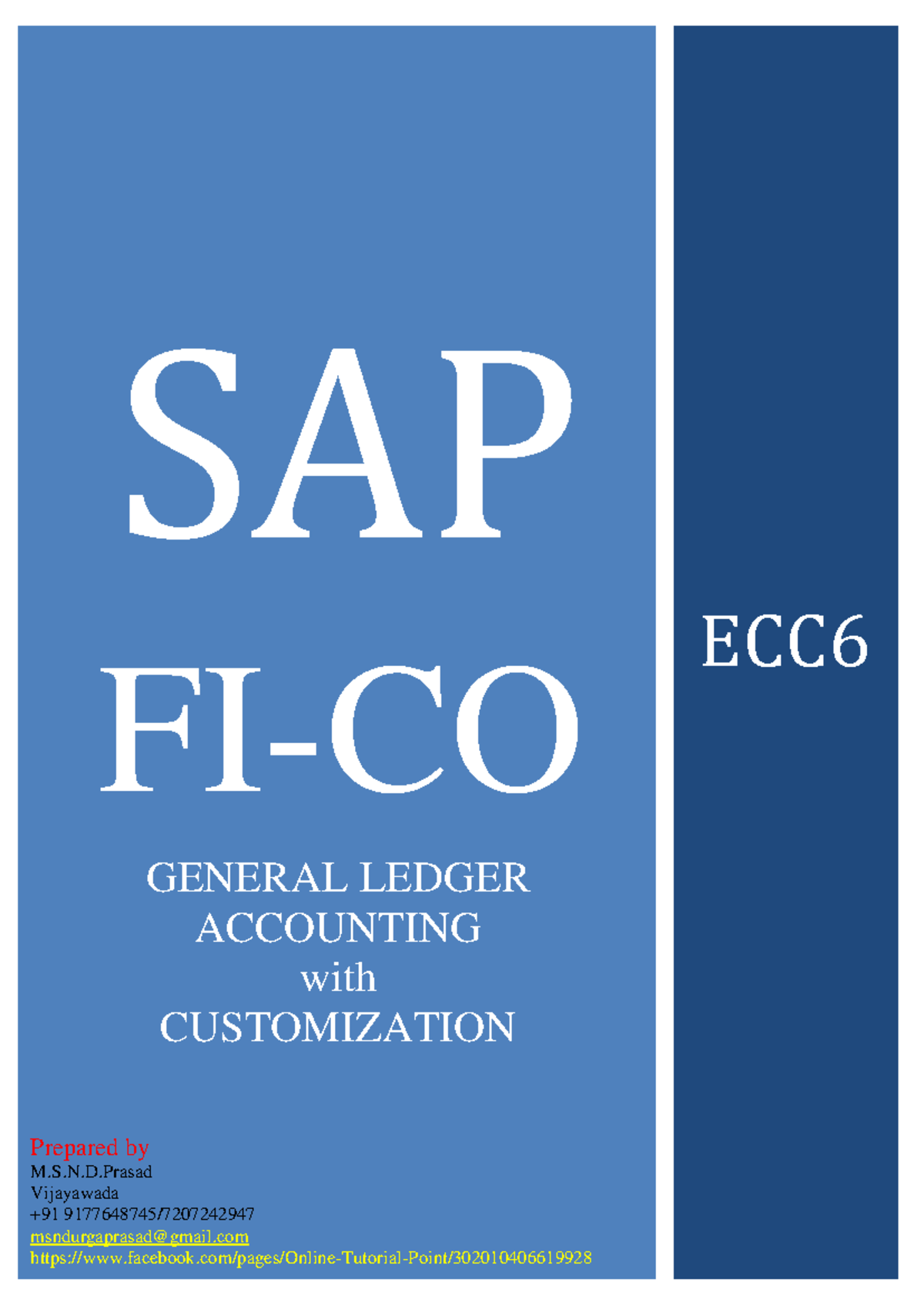 Sap FICO ECC 6.0 FULL Configuration - SAP FI-CO ECC Prepared by M.S.N.D ...