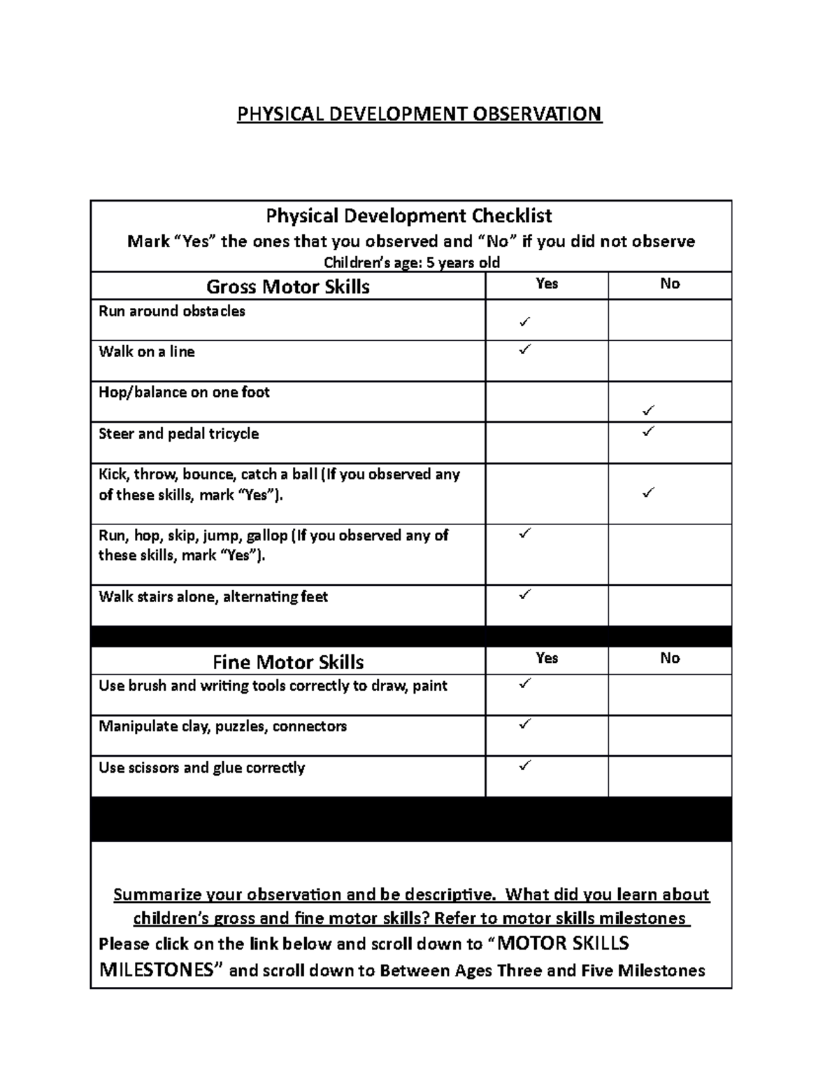 Physical Development Observation Assignment PHYSICAL DEVELOPMENT physical-development-observation-assignment-physical-development