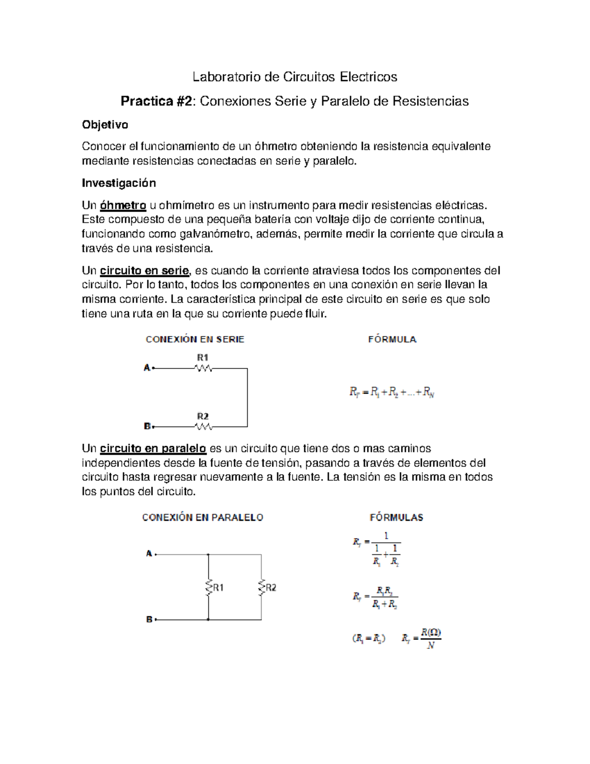 Practica 2_Laboratorio de Circuitos Electricos_FIME - Laboratorio de Circuitos Electricos ...