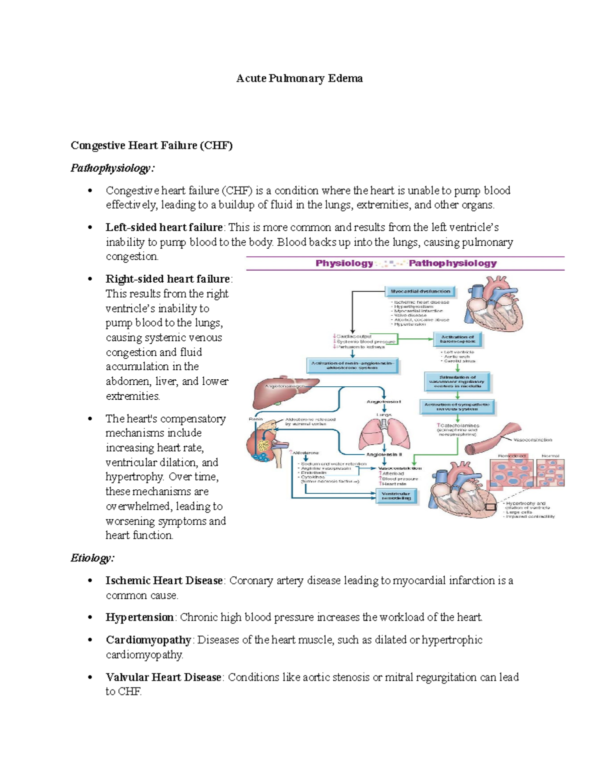 Acute Pulmonary Edema - Acute Pulmonary Edema Congestive Heart Failure ...