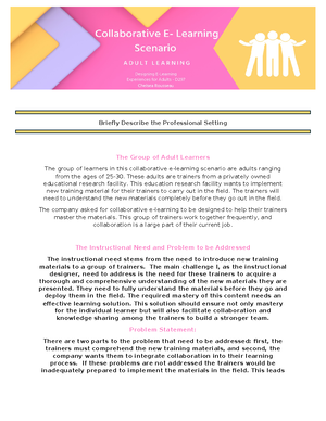 D 297 Task 3 paper - D 297 task 3 - Kristin Richards D 297 Task 3 2/24/ SQM1 — SQM1 TASK 3 ...