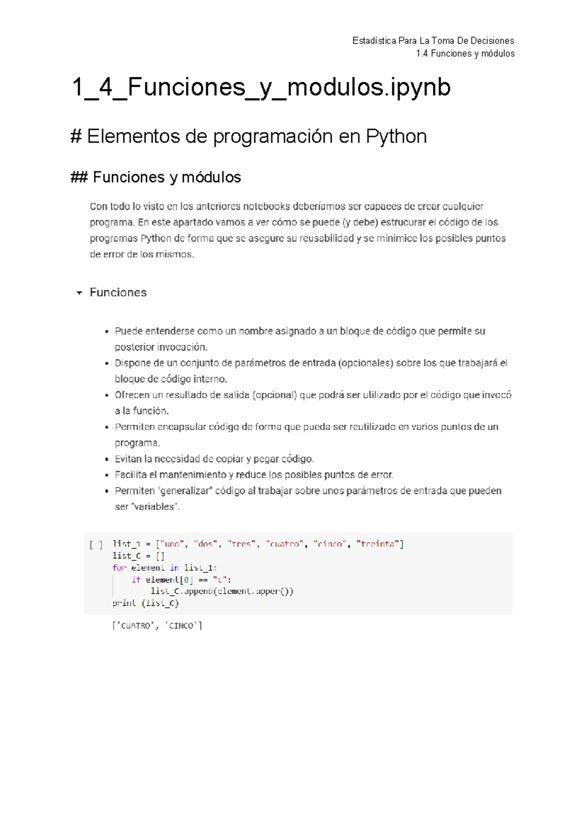 Tema 1 4 Funciones y modulos - Finanzas (Análisis de Bolsa ...