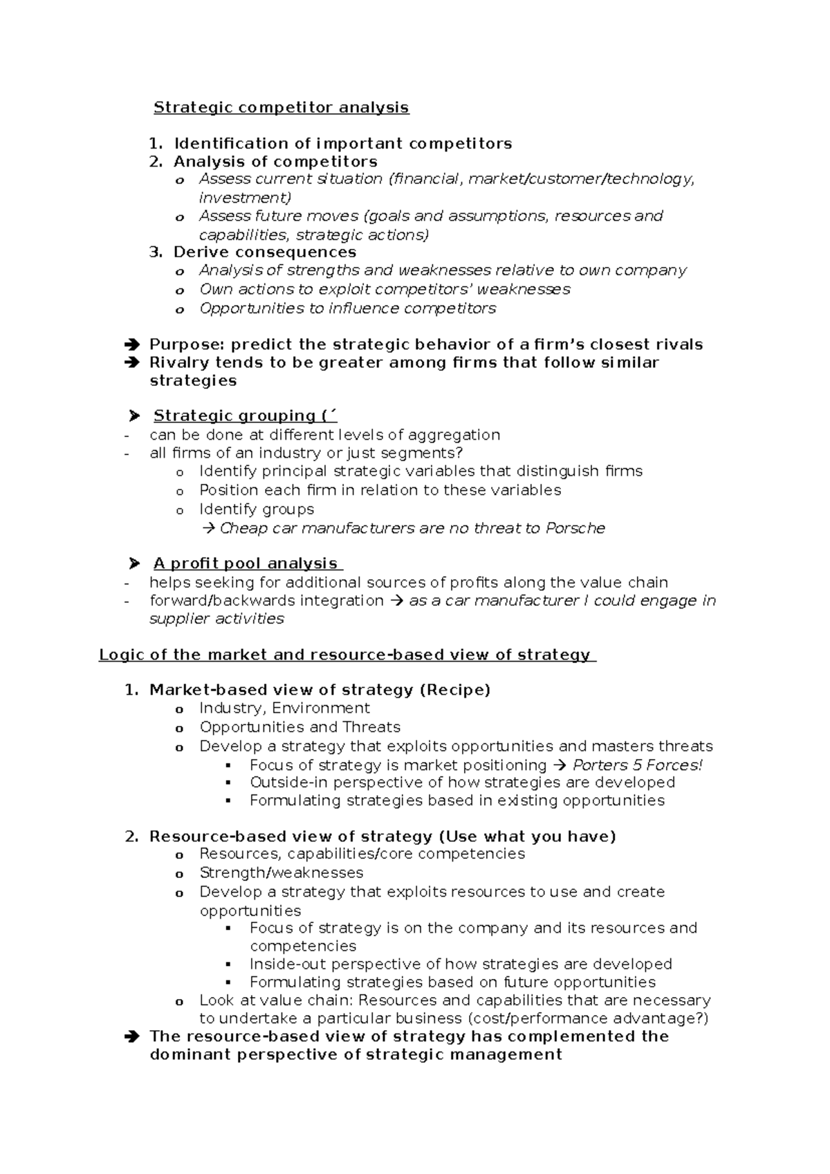 Strategic competitor analysis - Strategic competitor analysis ...