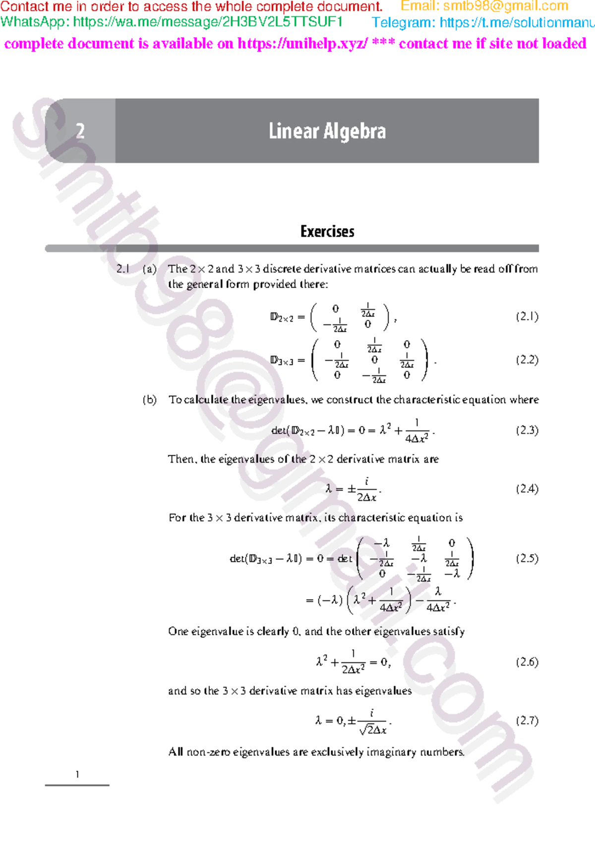 Solution Manual for Quantum Mechanics by Larkoski - 2 Linear Algebra ...