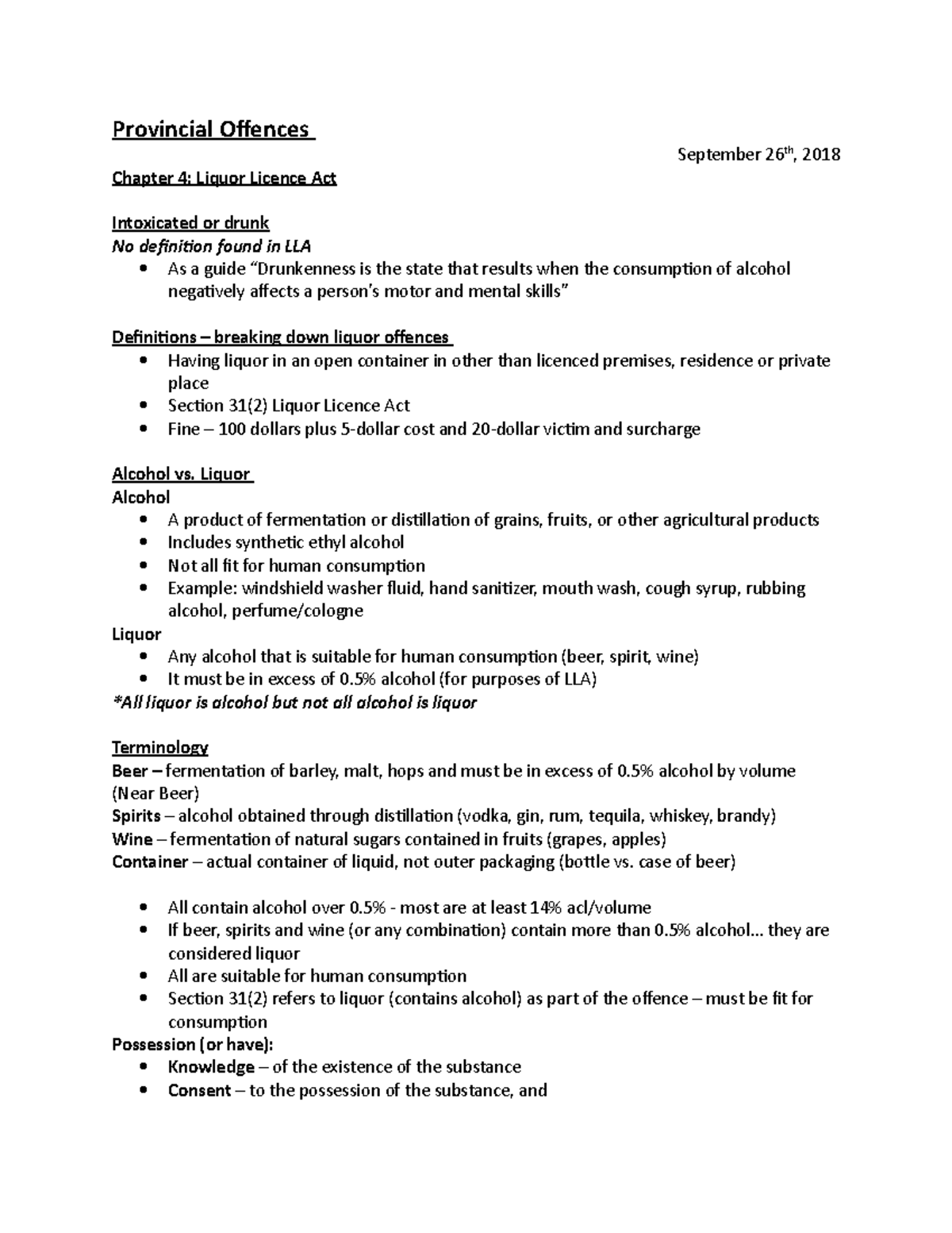 Provincial Offences W4 - Provincial Offences September 26th, 2018 ...