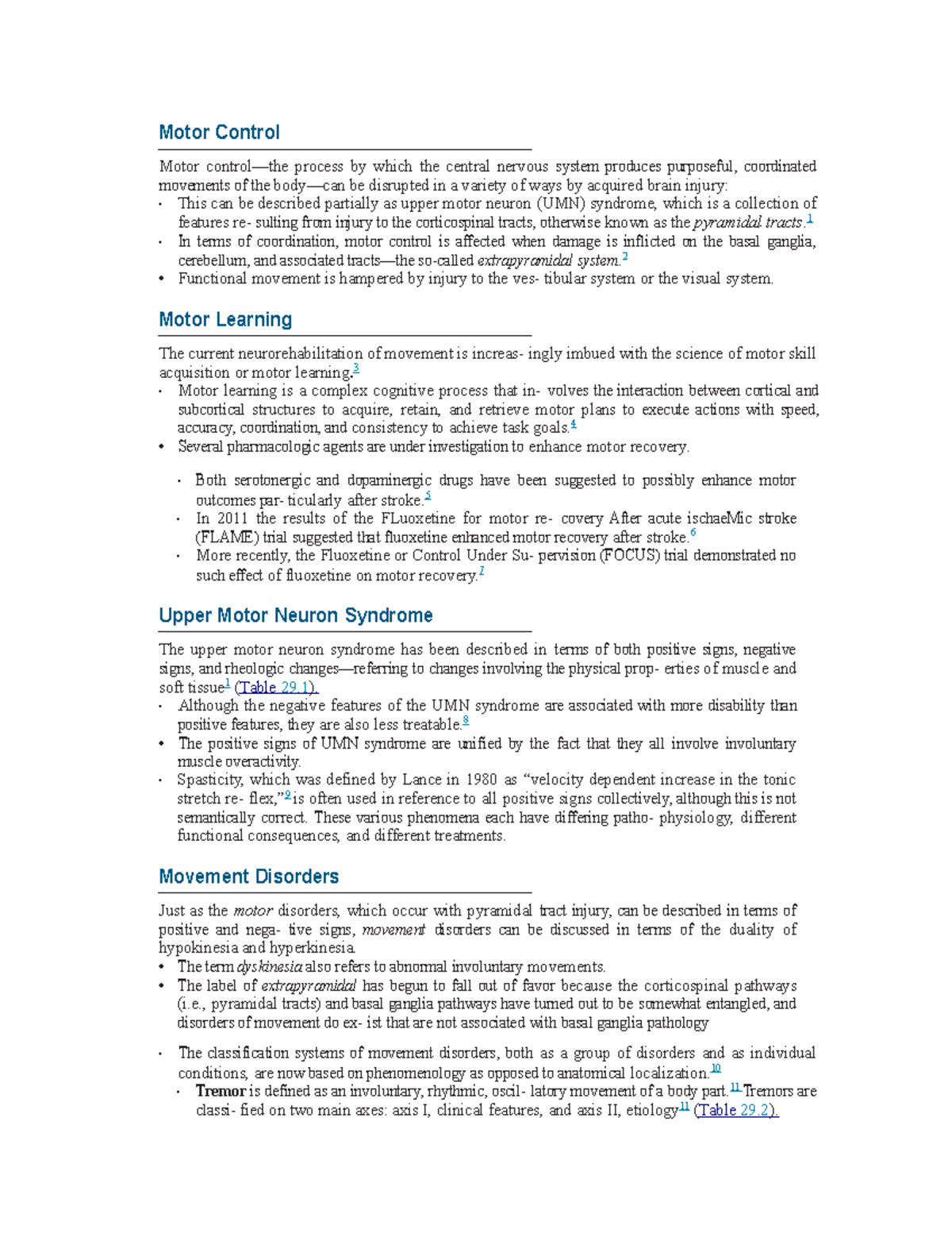 Motor Control. proceso en en sstema nervioso central produce ...