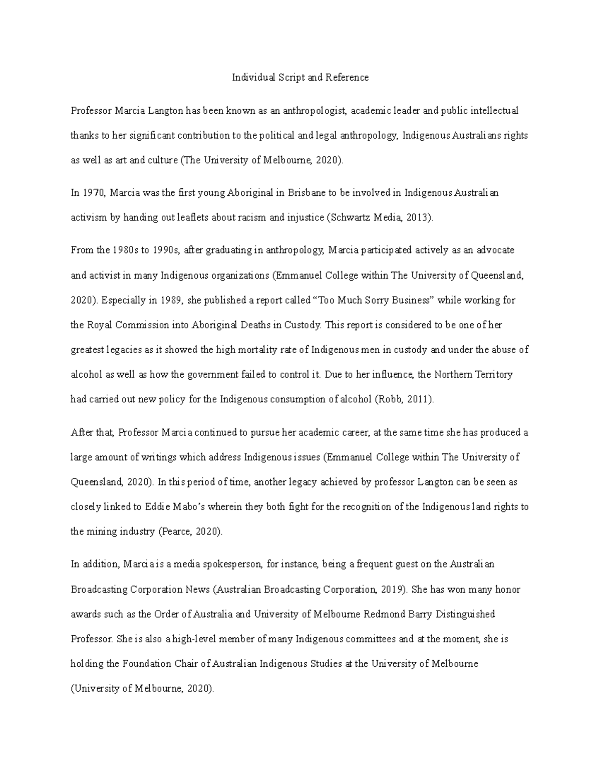 120 individual script - Individual Script and Reference Professor ...