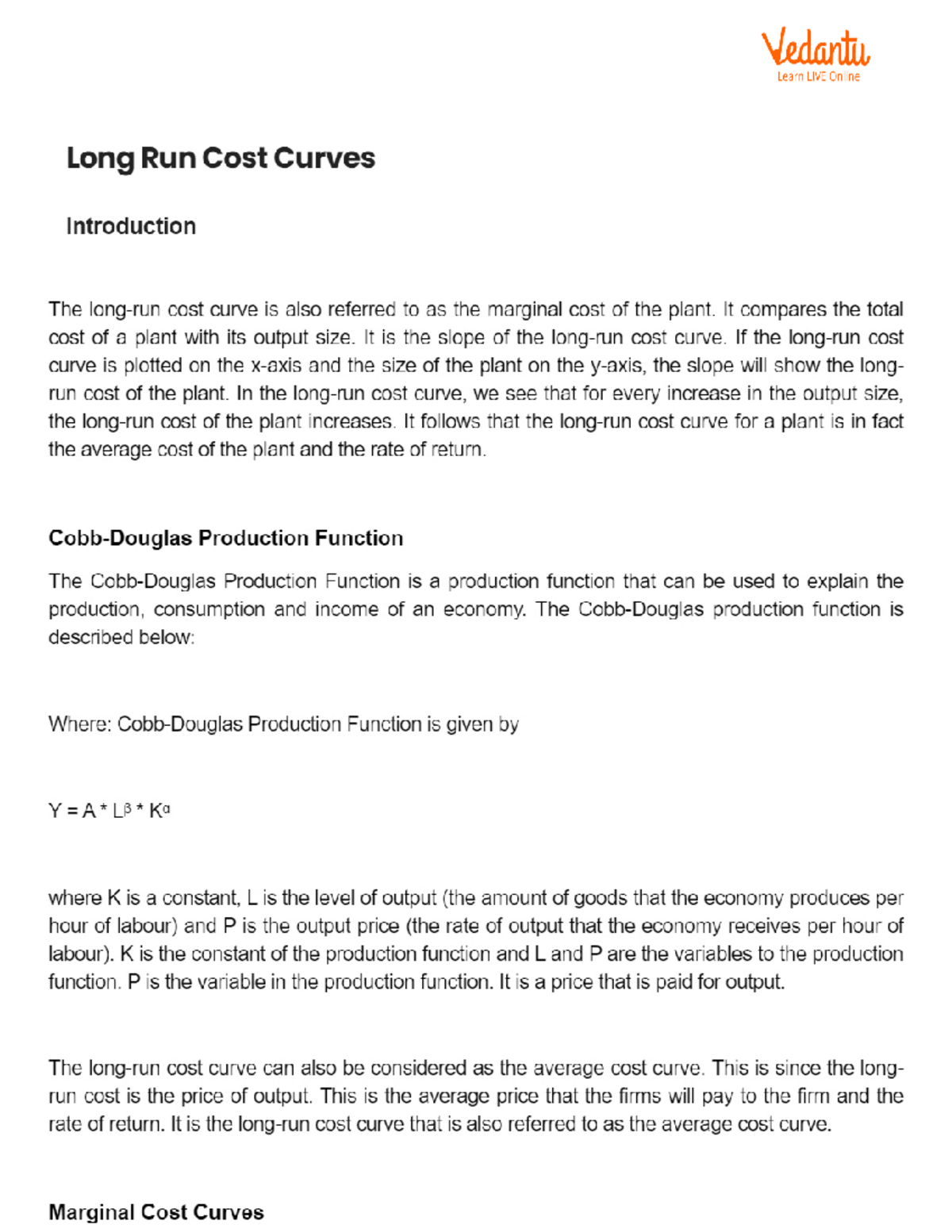 Long Run Cost Curves - Corporate law - Studocu