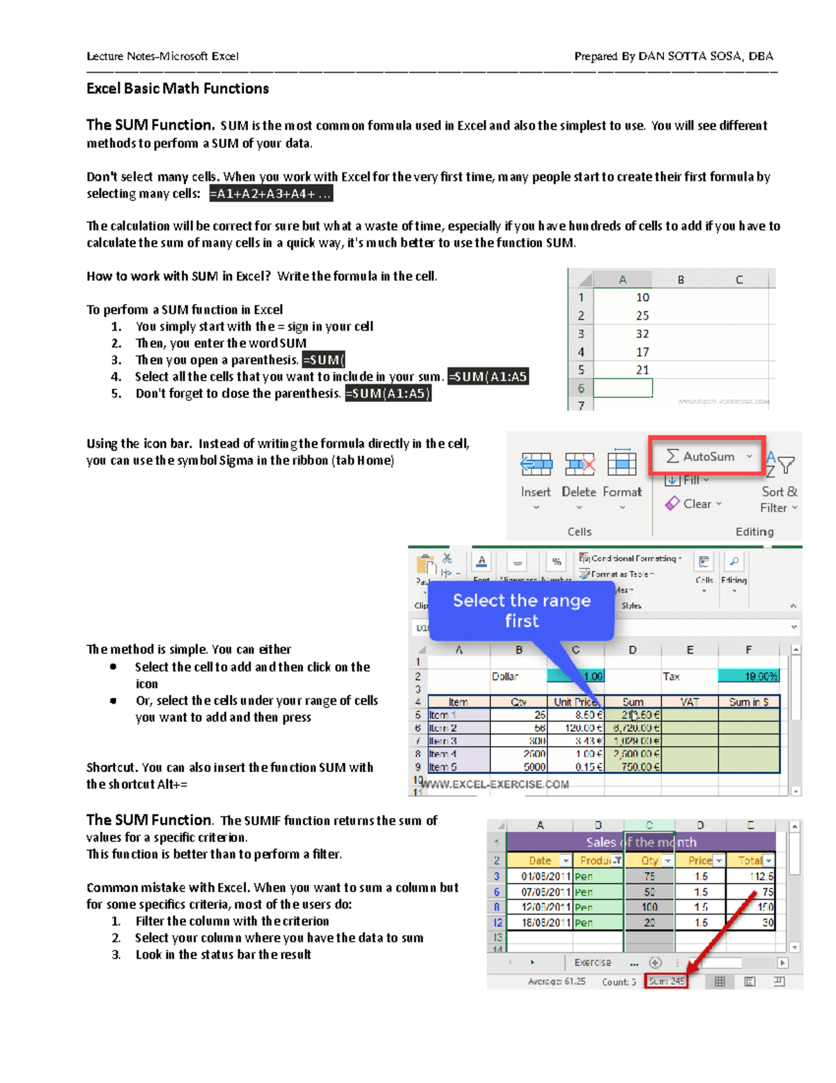 Lecture Notes Math Functions Sum Functions Lecture Notes Microsoft