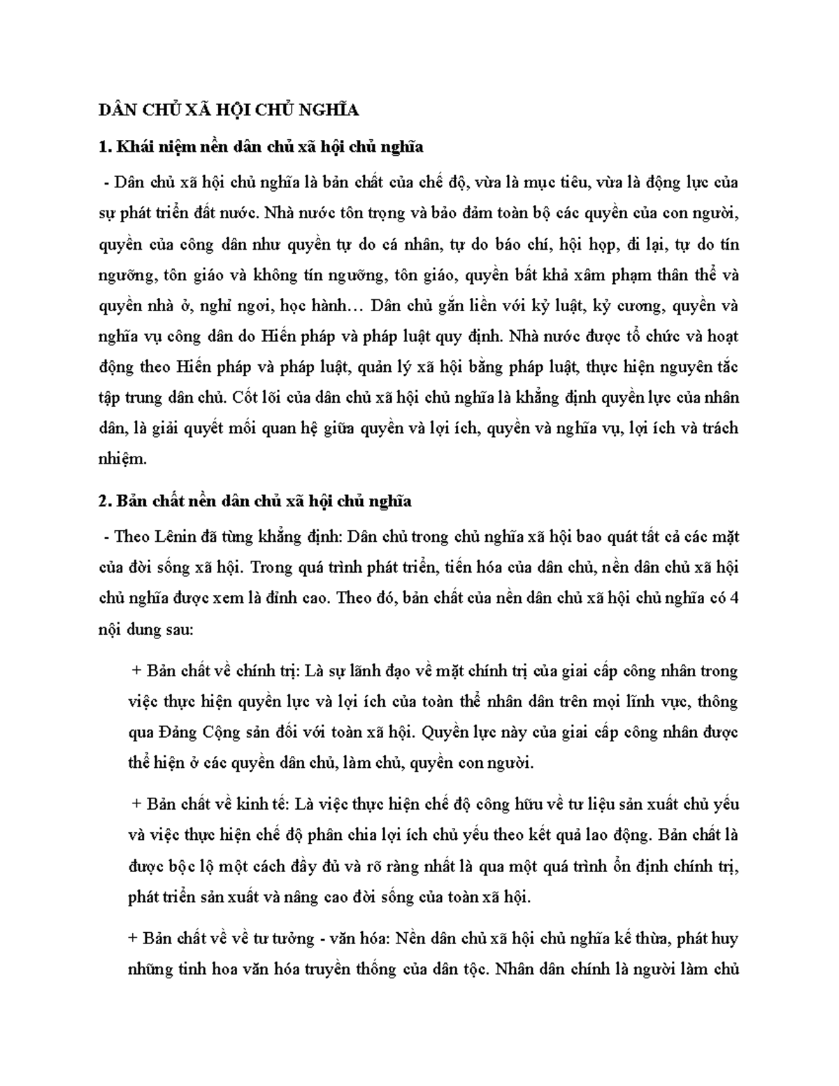 1.Dân chủ XHCN; 2. NN pháp quyền XHCN ở VN - DÂN CHỦ XÃ HỘI CHỦ NGHĨA ...