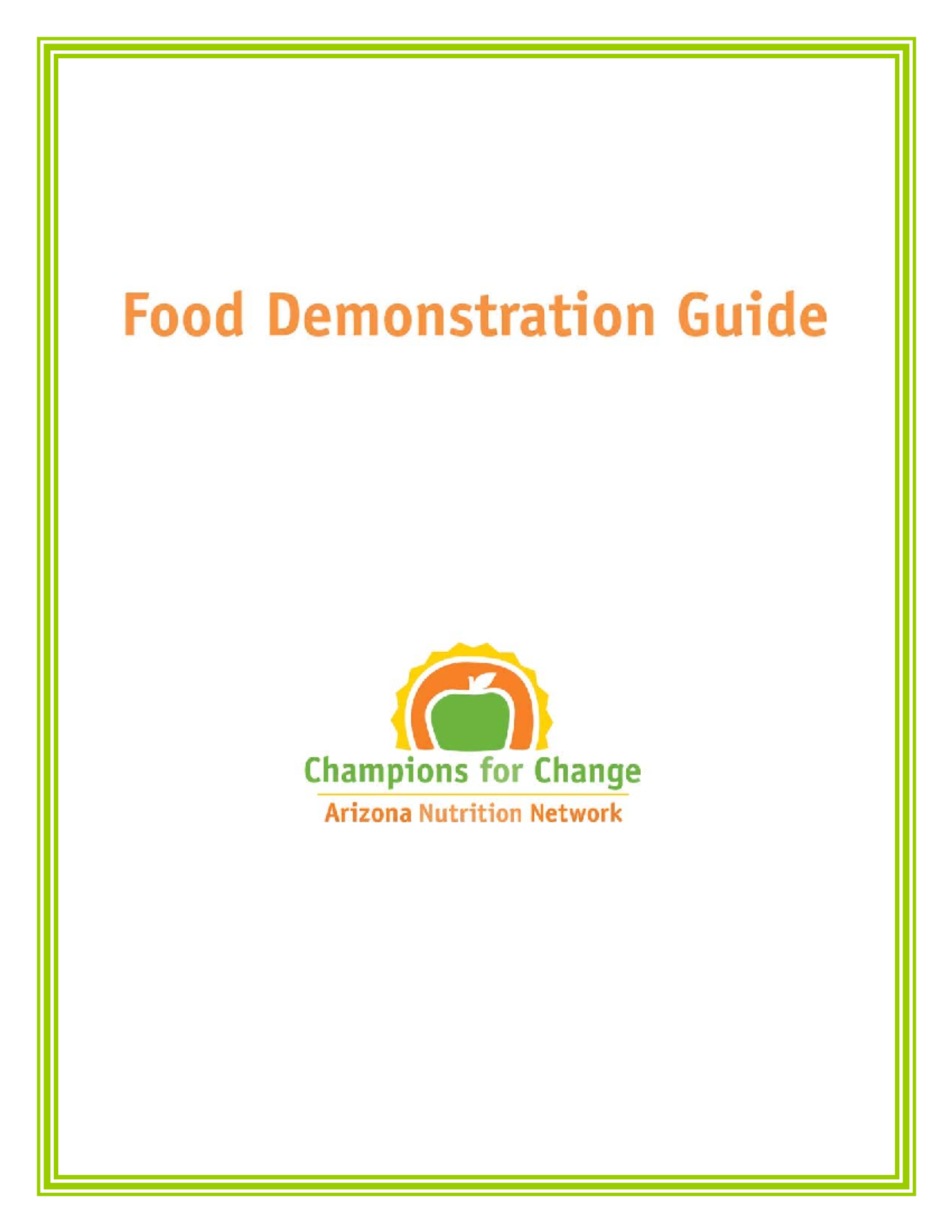 Food Demonstration Guide 2016 - Food, Nutrition and Dietetics - Studocu