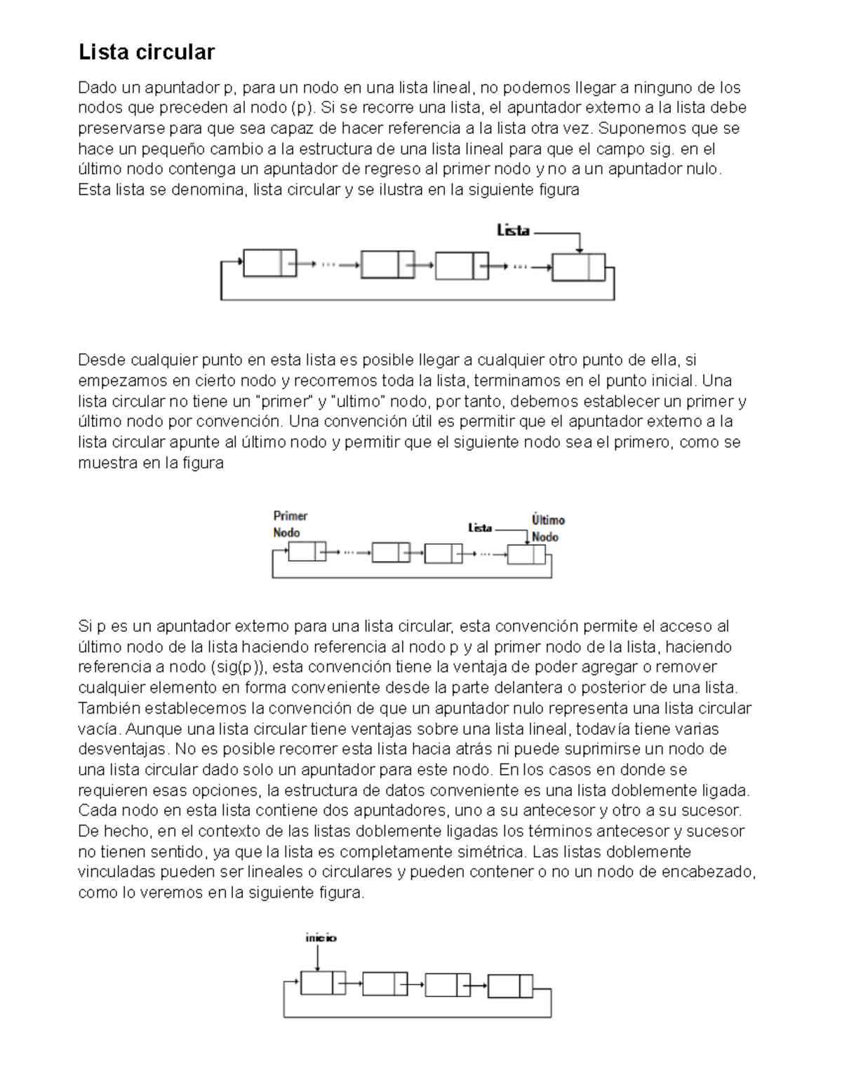 Tarea No. 1 - Lista circular y doblemente ligadas - Lista circular Dado ...