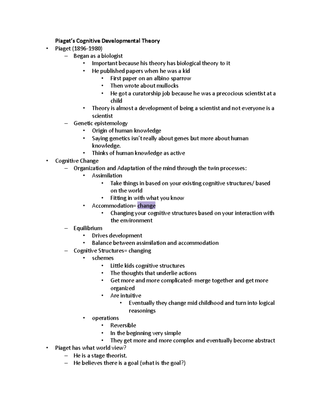 Piaget and language development - Piaget’s Cognitive Developmental ...
