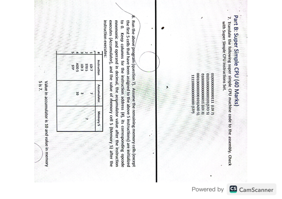 Super cpu questions - CPSC 1050 - Studocu