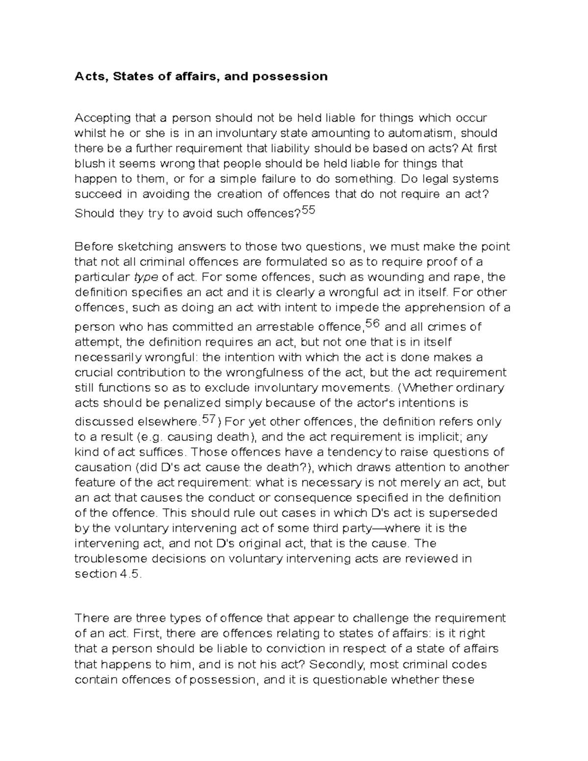 Acts, States of affairs, and possession - Acts, States of affairs, and ...