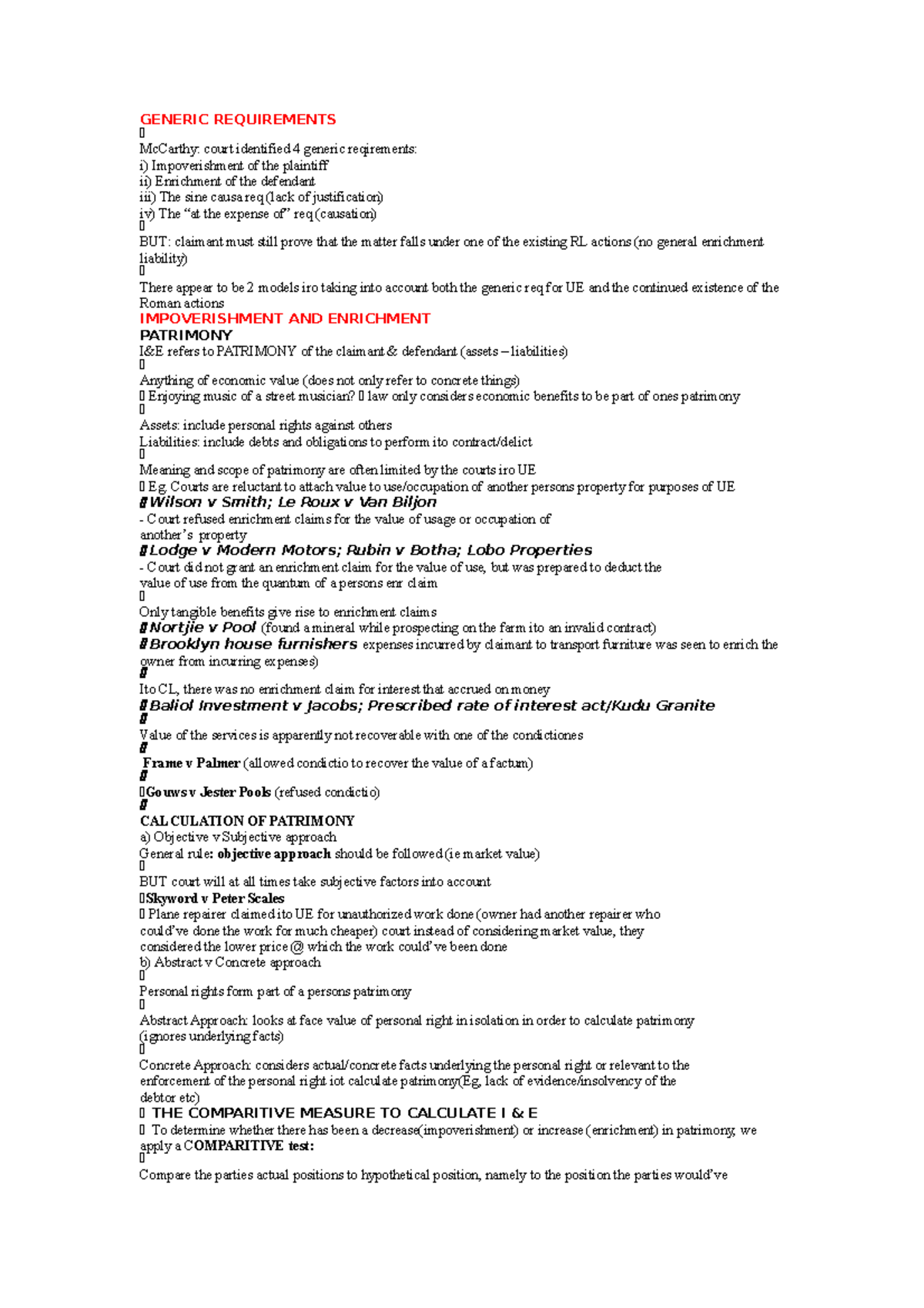Generic Requirements part 1 - GENERIC REQUIREMENTS McCarthy: court ...