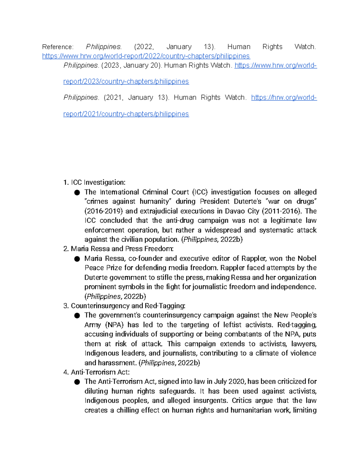 Societal Issues - none - Reference: Philippines. (2022, January 13 ...