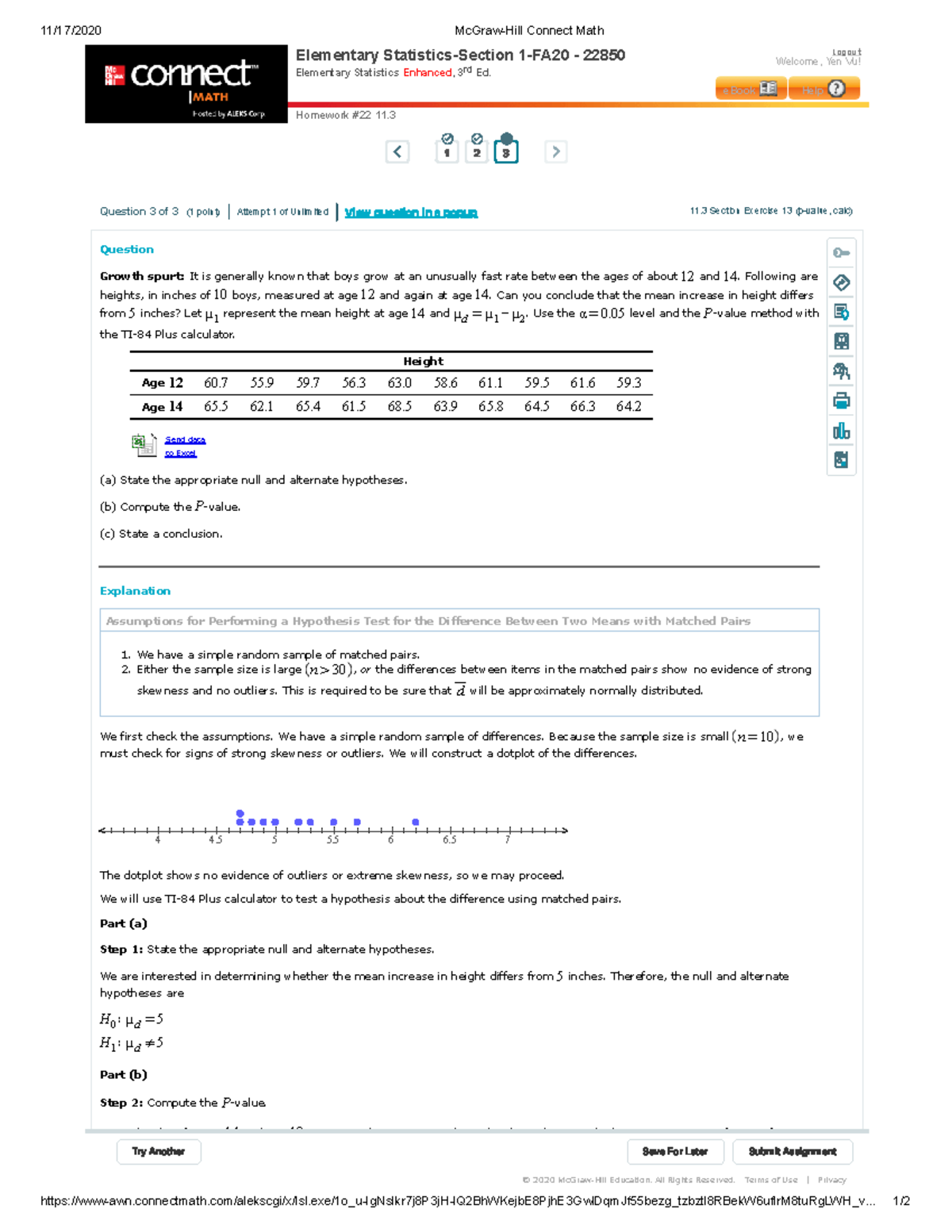 11.3 1 - dsadas - 11/17/2020 McGraw-Hill Connect Math - Studocu
