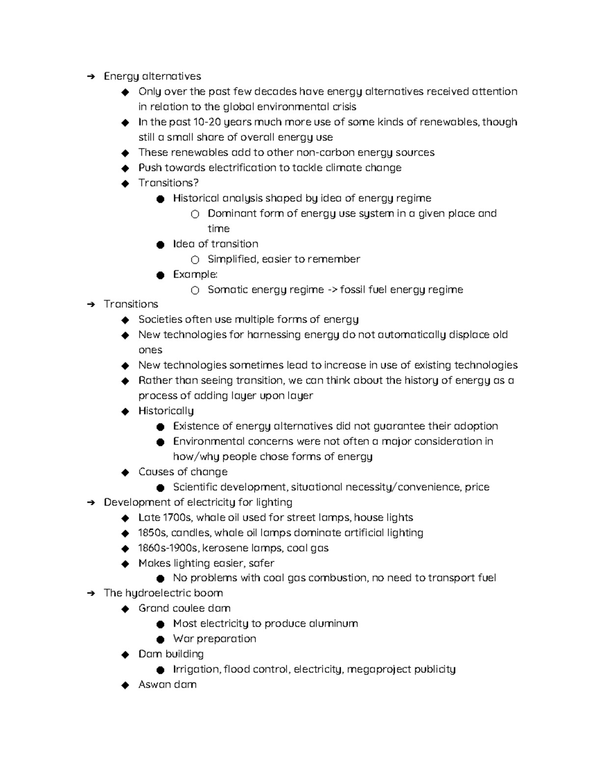 11/29/2023 Lecture Notes - Energy alternatives Only over the past few ...