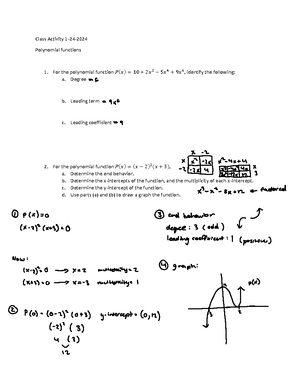 Class Activity 3 1 concavity Second Derivatives - MATH 033 - Class ...
